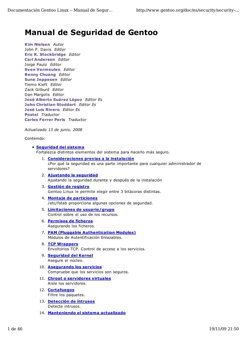 PDF de programación - Manual de Seguridad de Gentoo